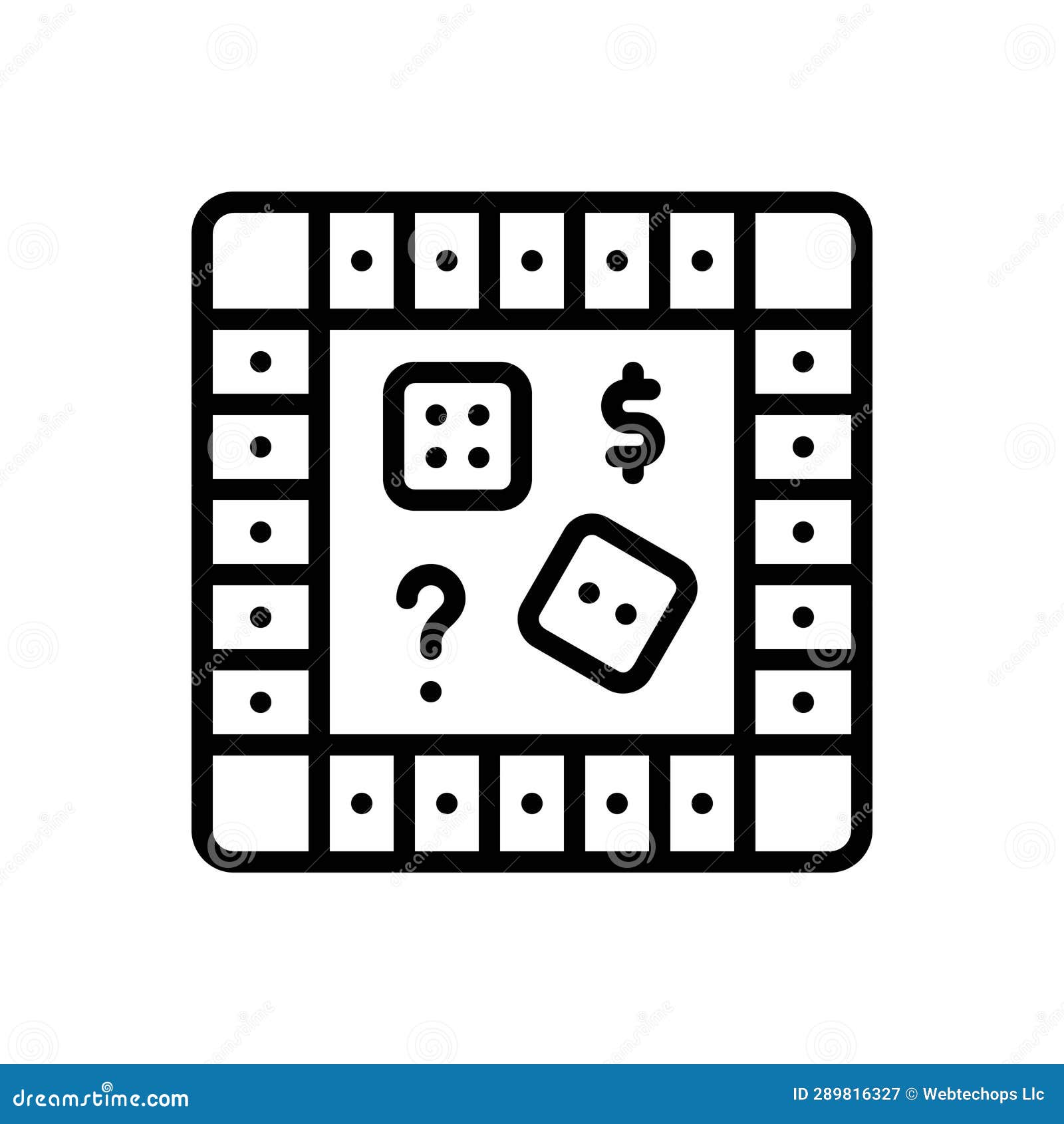 Black Line Icon for Monopoly, Finance and Sport Stock Illustration ...