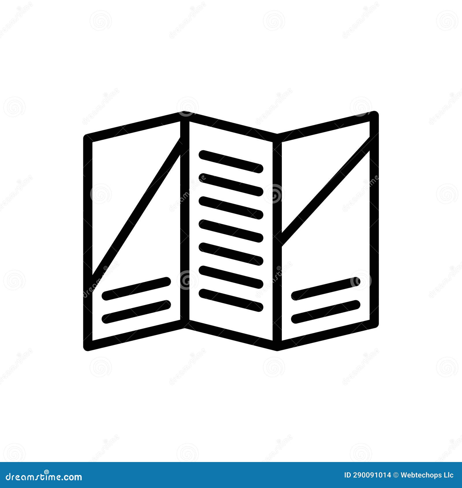 Black Line Icon for Brochure, Pamphlet and Advertising Stock ...