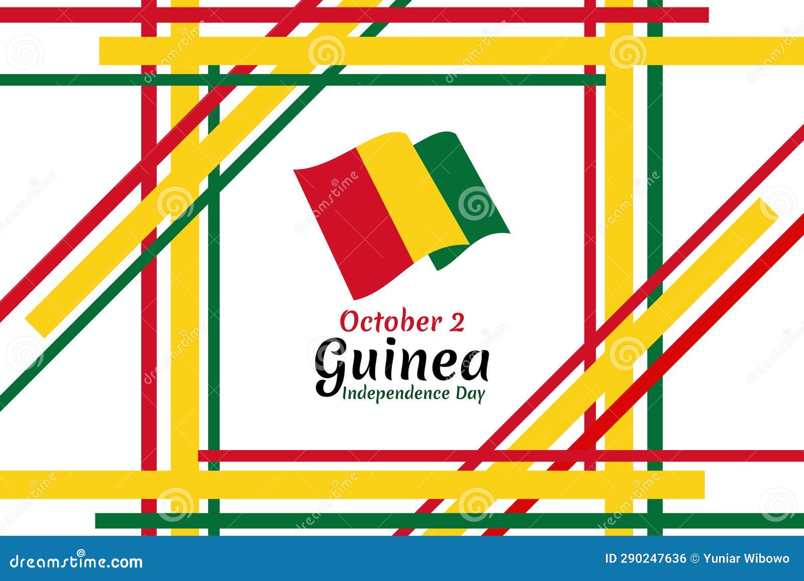 October 2, Independence Day of Guinea Vector Illustration. Stock ...
