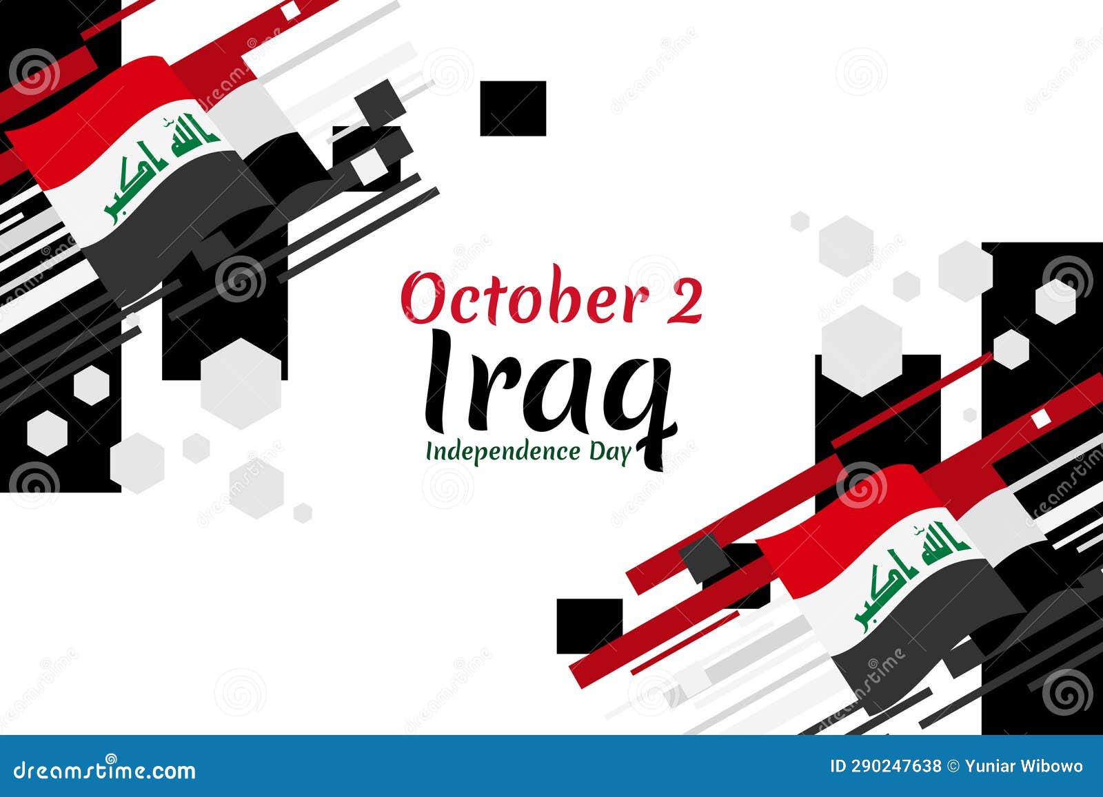 October 3, Happy Iraq National Day Vector Illustration. Stock ...
