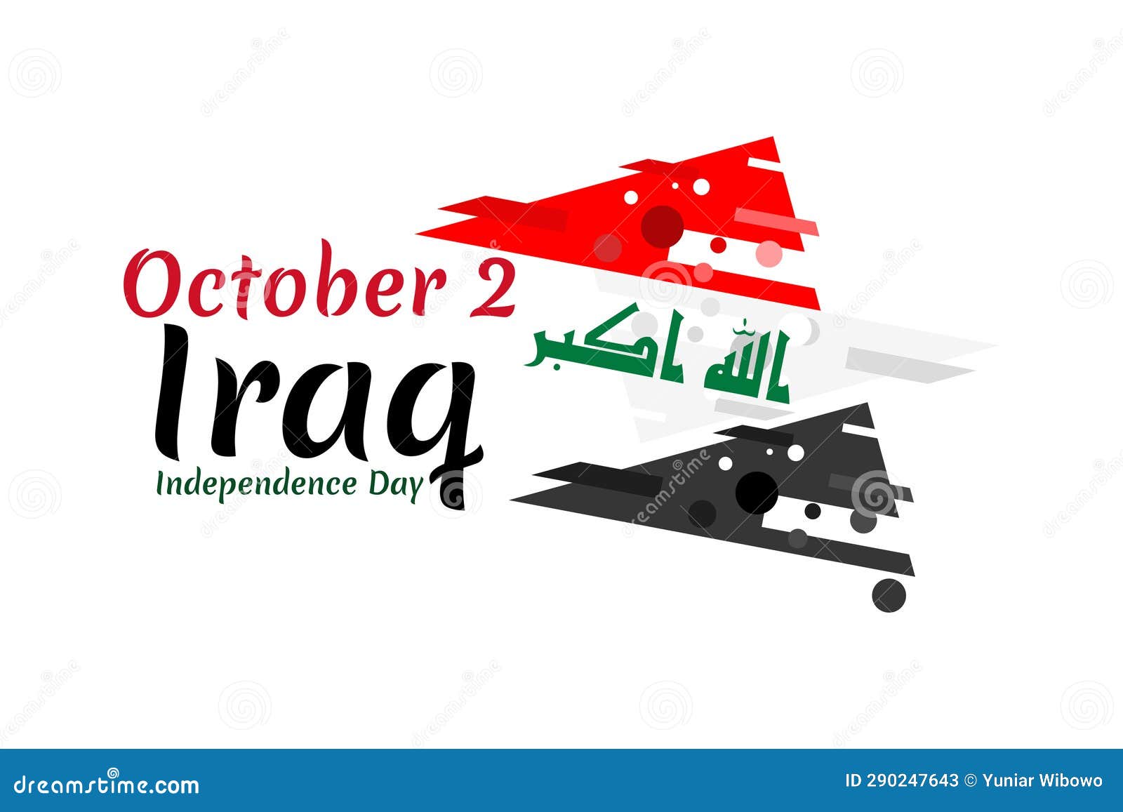 October 3, Happy Iraq National Day Vector Illustration. Stock ...
