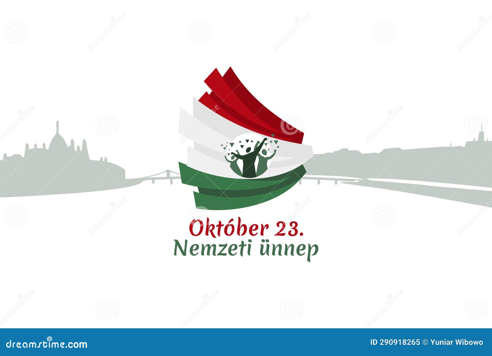 Translation: October 23, National Day. National Holiday in Hungary ...
