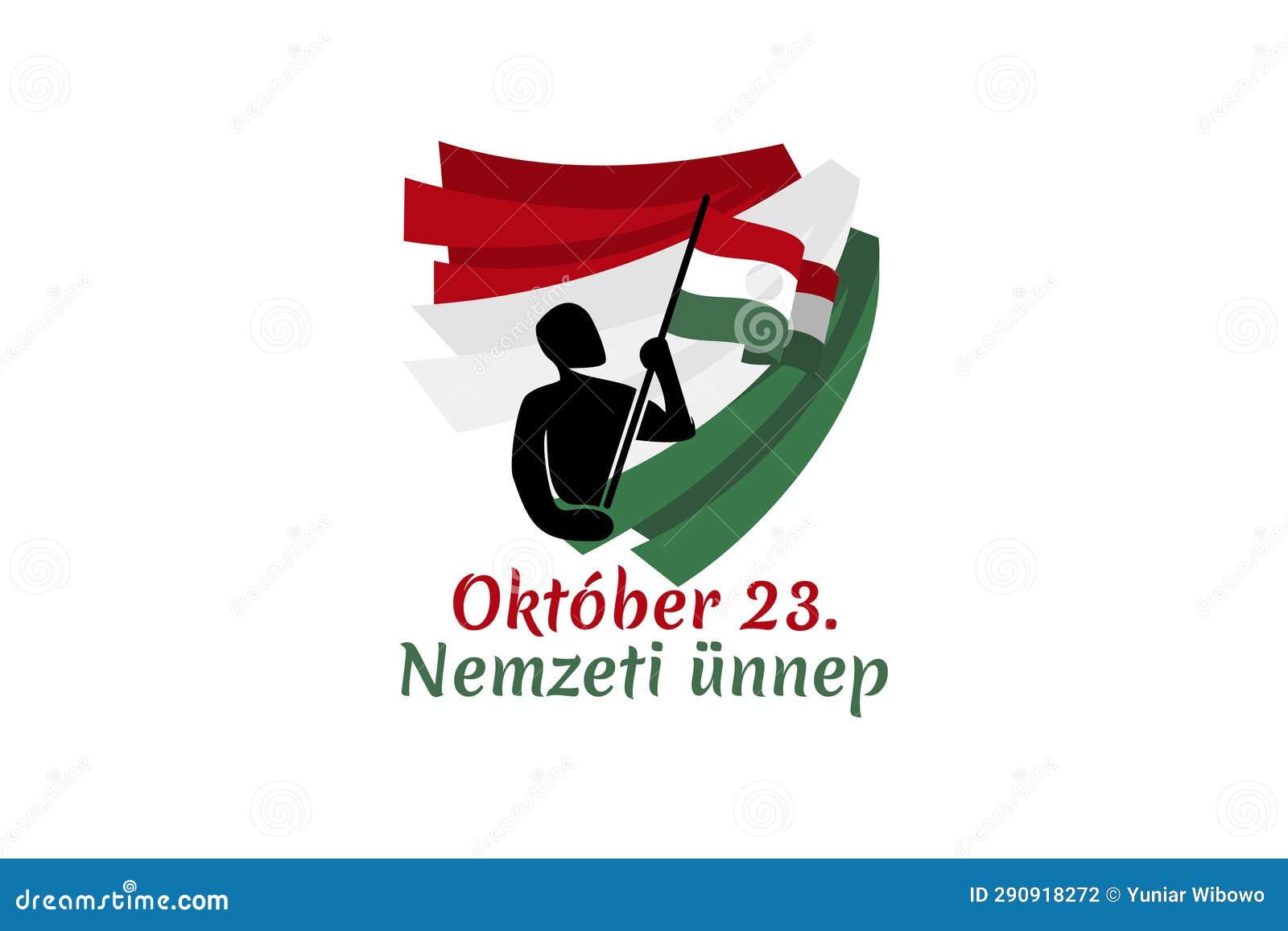 Translation: October 23, National Day. National Holiday in Hungary ...