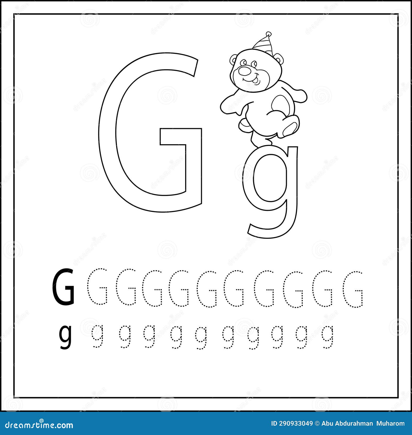 Alphabet Trace Letter a To Z Preschool Worksheet Stock Vector ...
