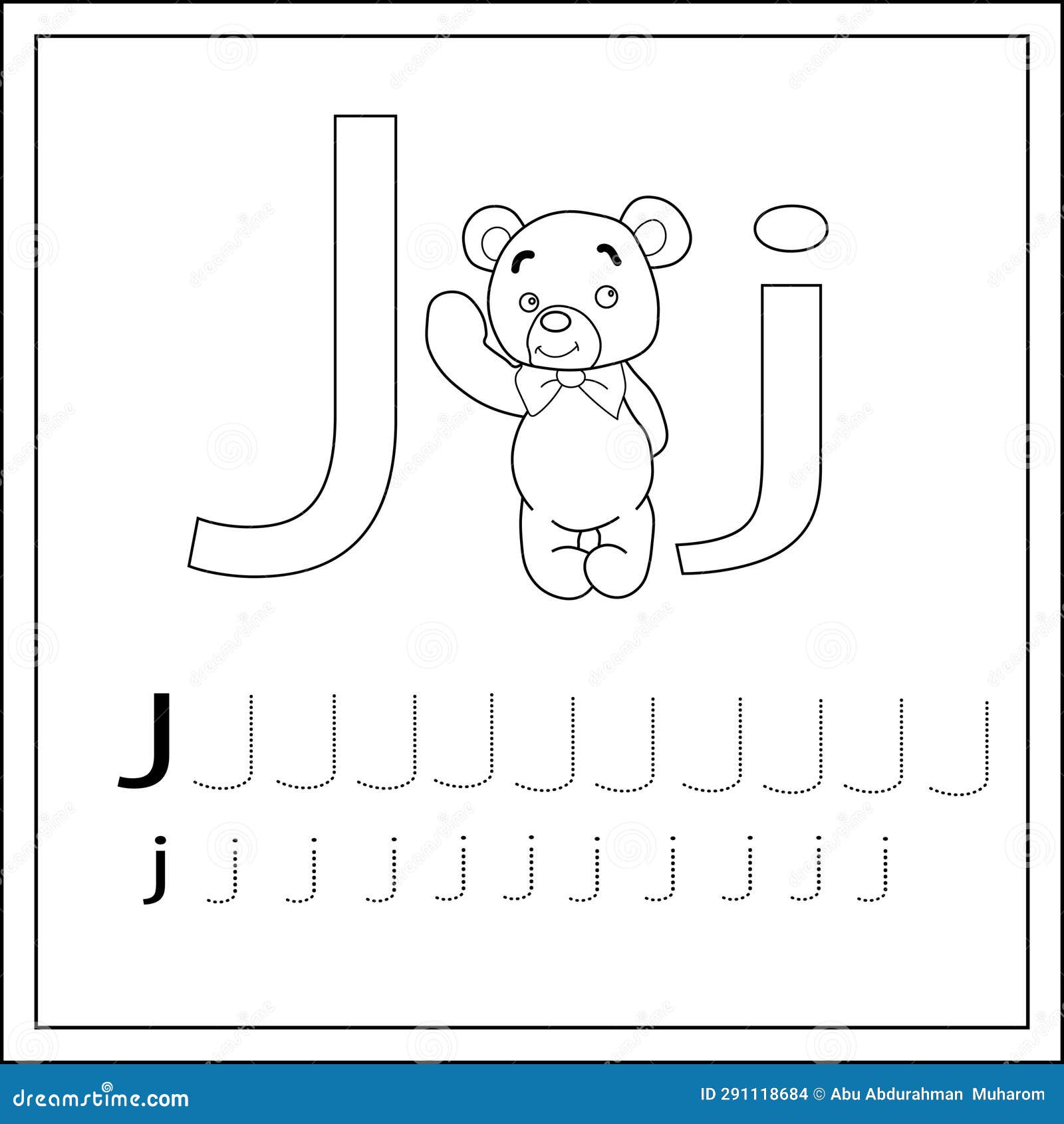 Alphabet Trace Letter a To Z Preschool Worksheet Stock Vector ...