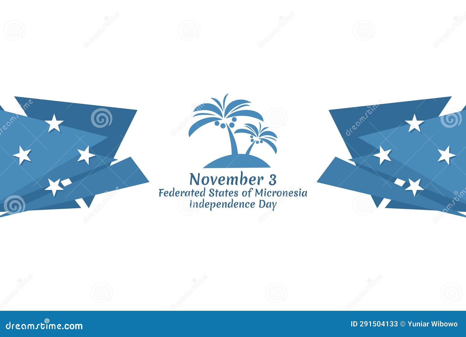 November 3, Independence Day of Federated States of Micronesia Vector ...