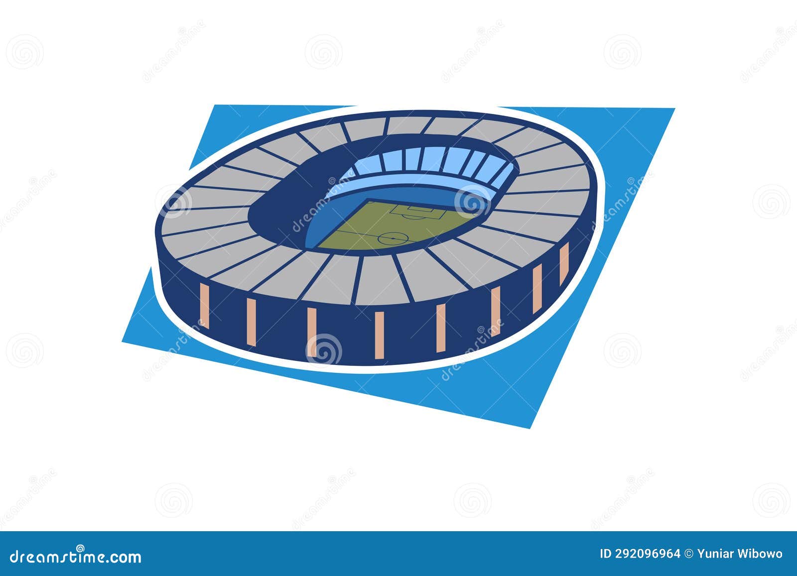 Simple Football Stadium Icon, Sport Icon, Flat, Football Stadium Vector ...