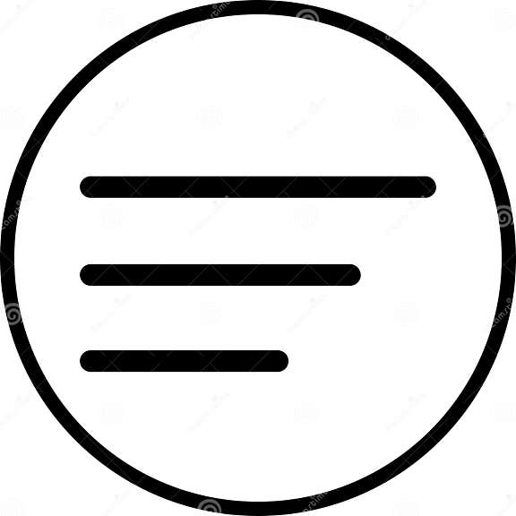 3 Dashes in a Circle with a Black Edge Stock Illustration ...