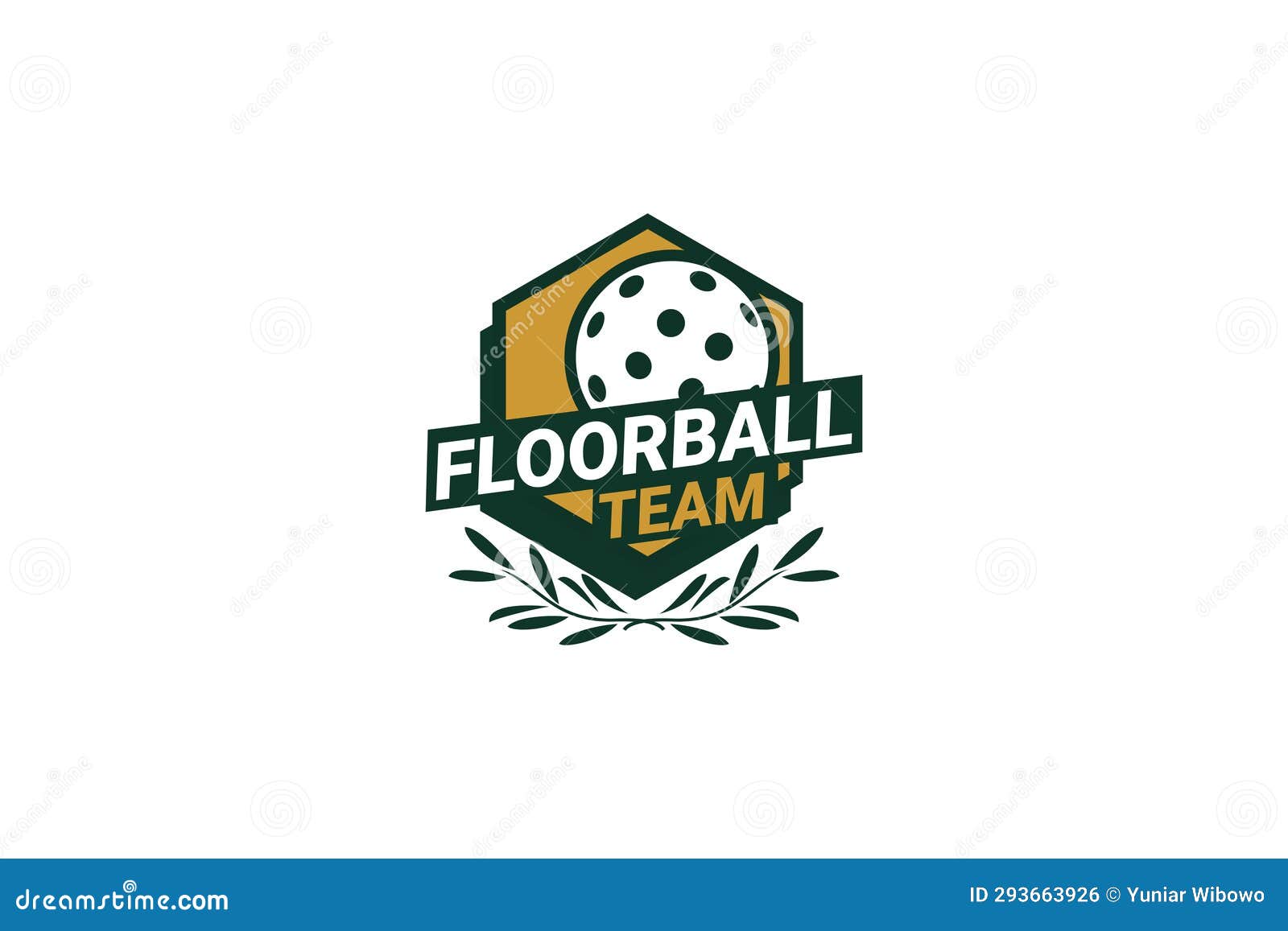 Floorball Club Sign Badge. Floorball Logo with Shield Background Vector ...