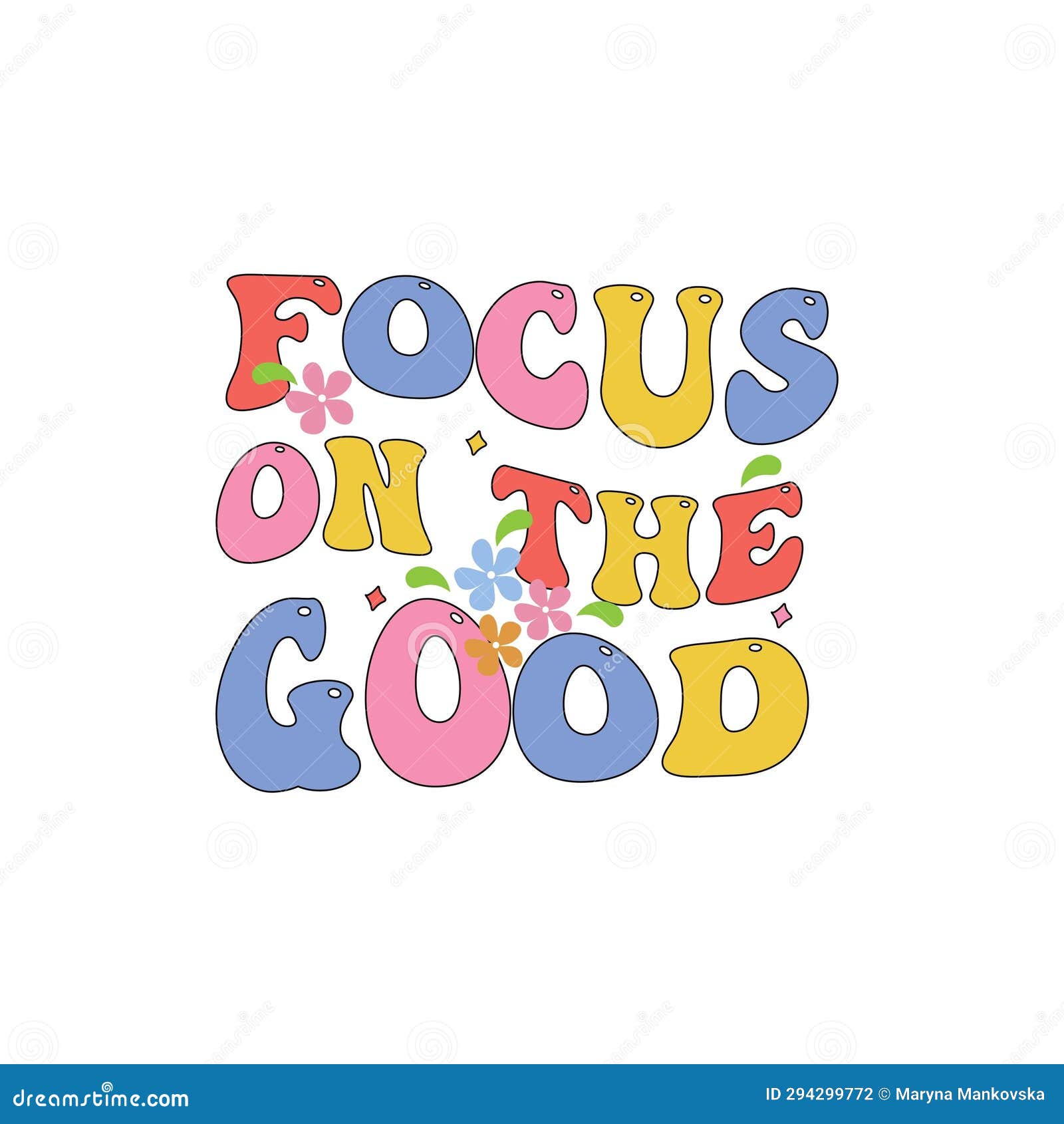 Cartoon Groovy Colorful Phrase. Stock Vector - Illustration of groovy ...