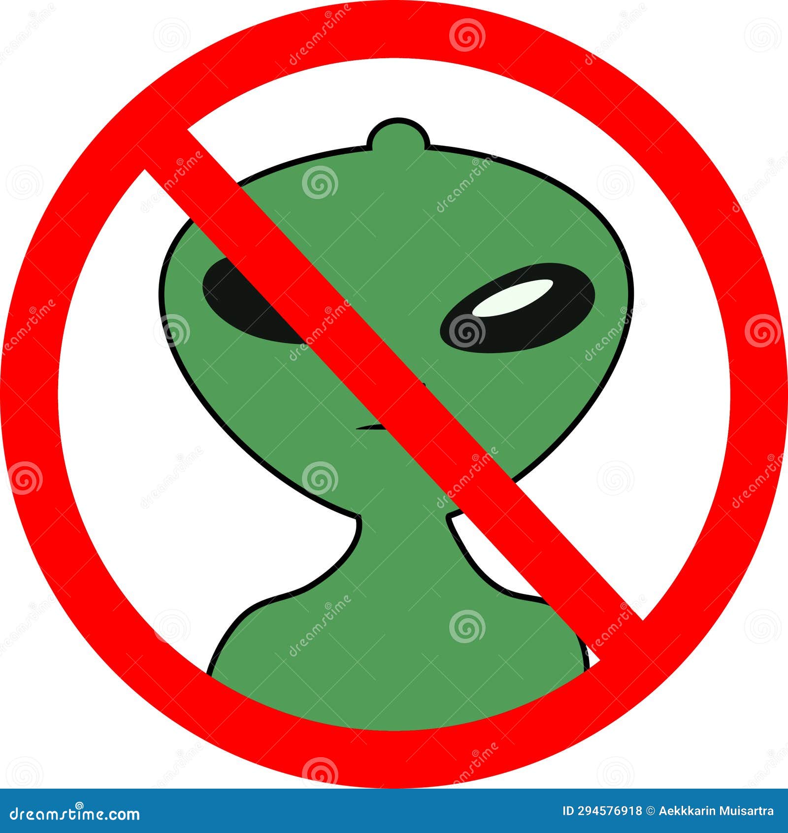 Aliens Sign On A White Background. Cartoon Vector | CartoonDealer.com ...