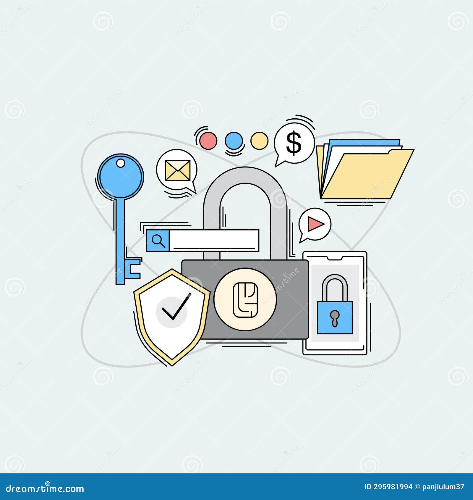 Navigating the Digital Defense Cyber Security Analyst Art Stock Vector ...