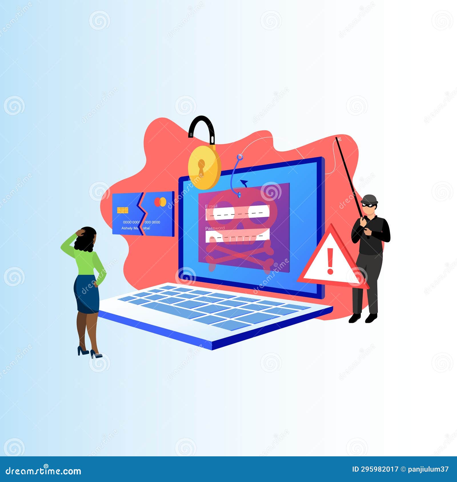 Securing Digital Frontiers Cyber Security Analyst Art Stock Vector ...