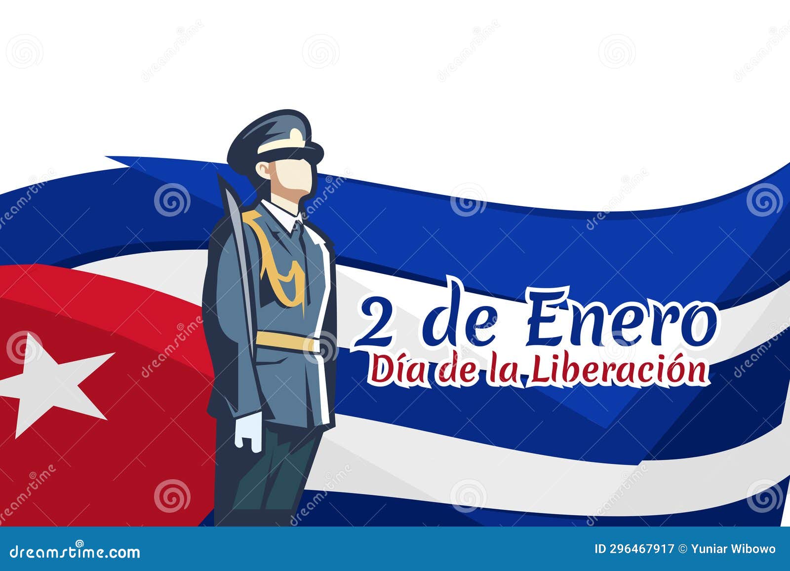 Translation: January 2, Victory Day. Happy Victory Day of Cuba Vector ...