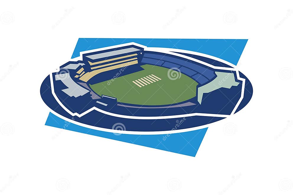 Simple Cricket Stadium Icon, Sport Icon, Flat, Cricket Stadium Vector ...