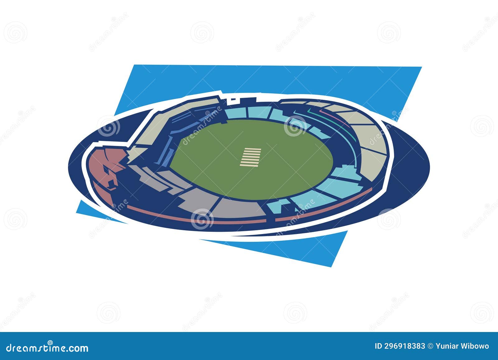 Simple Cricket Stadium Icon, Sport Icon, Flat, Cricket Stadium Vector ...