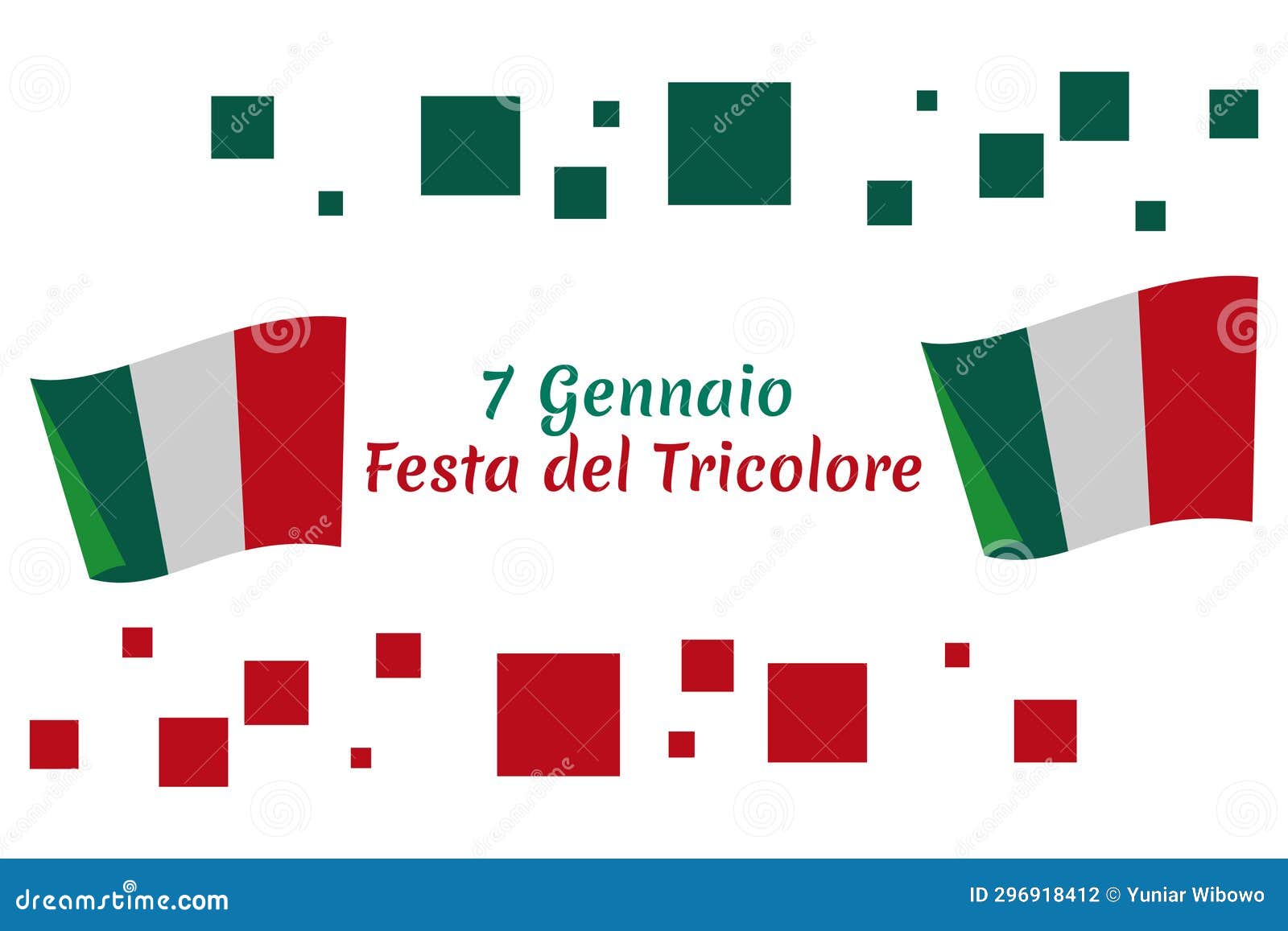 Translation: January 7, Tricolour Day (Festa Del Tricolore) Vector ...