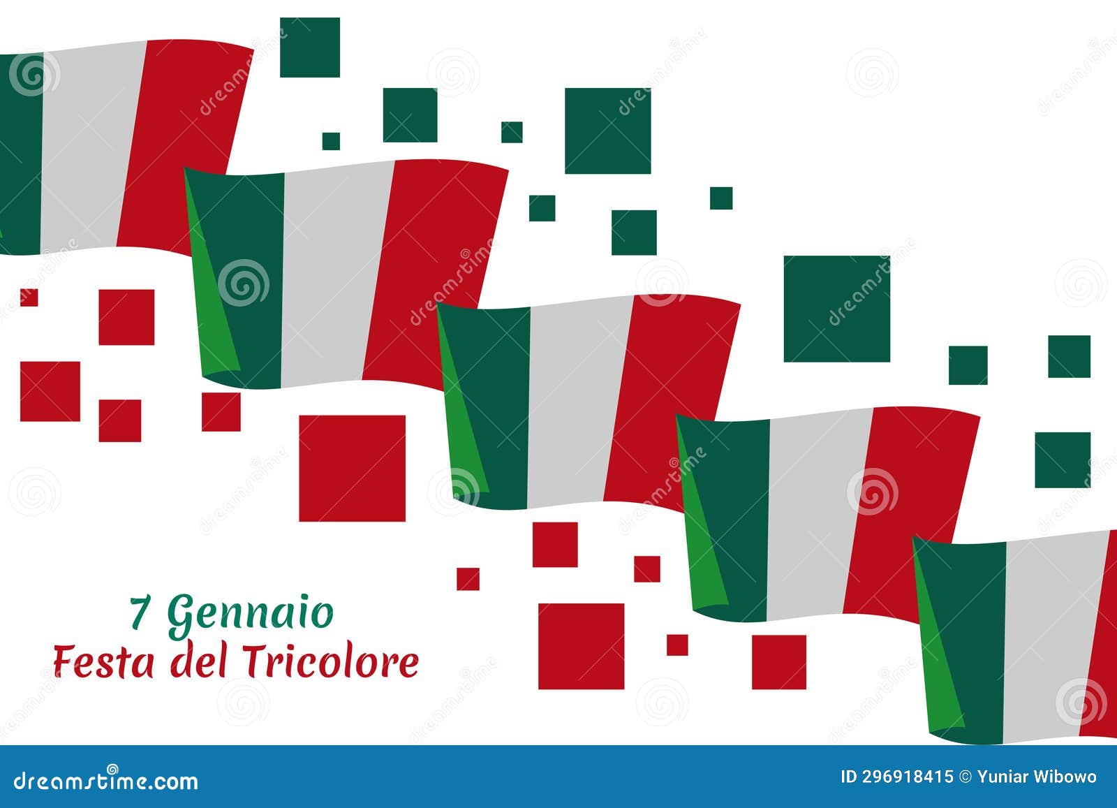 Translation: January 7, Tricolour Day (Festa Del Tricolore) Vector ...