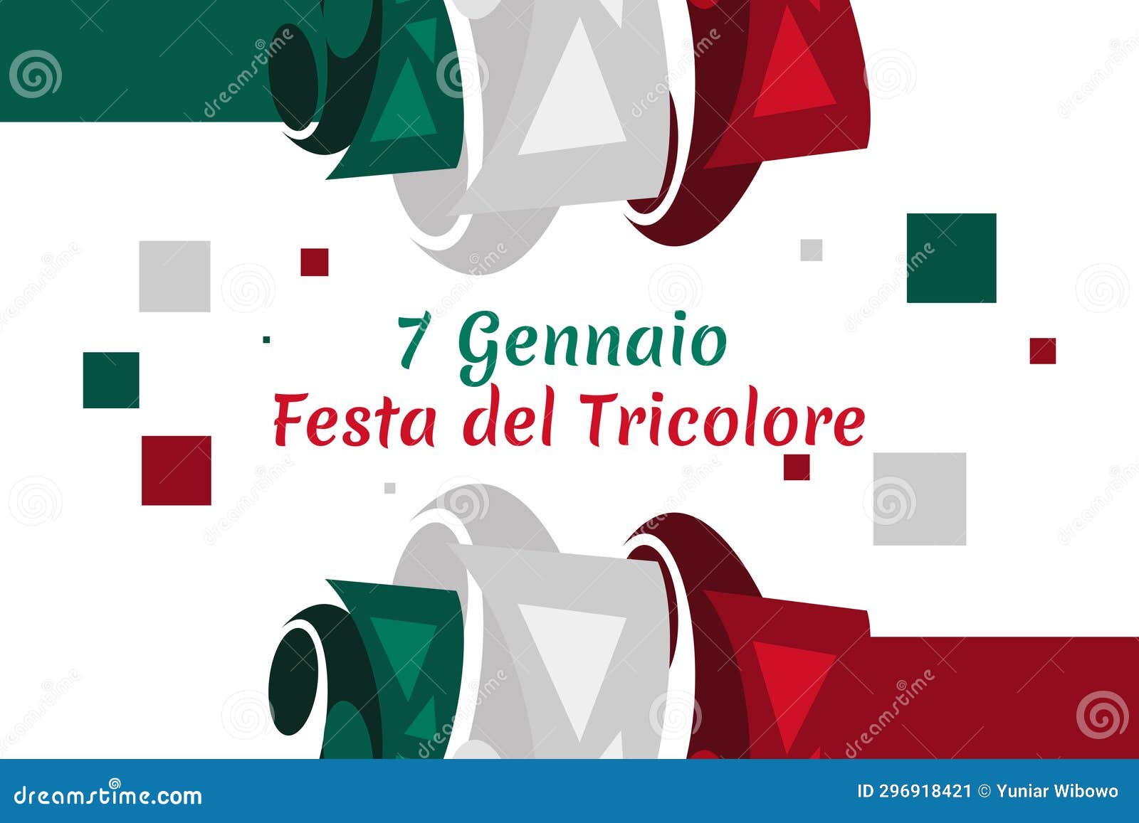 Translation: January 7, Tricolour Day (Festa Del Tricolore) Vector ...