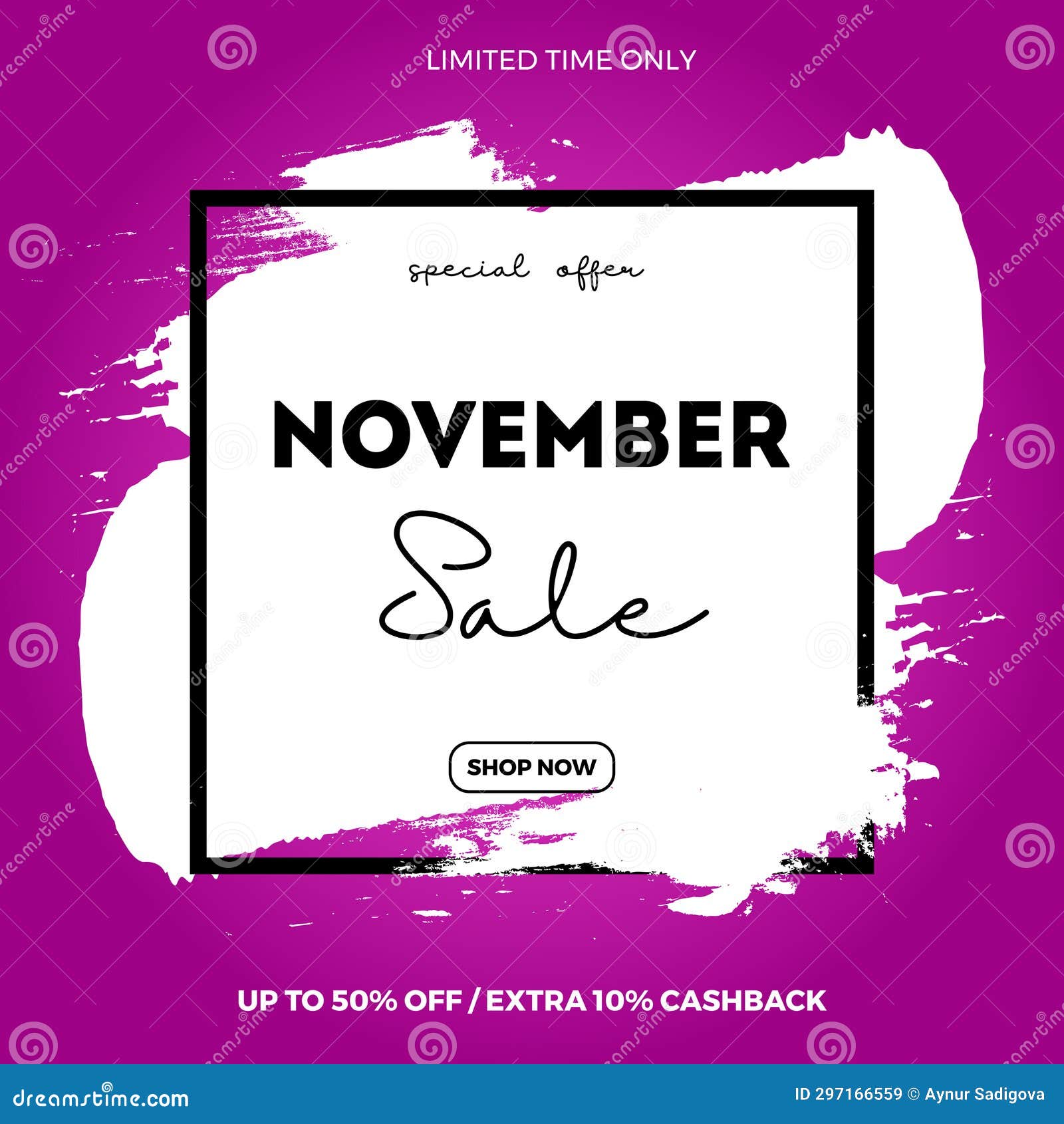 November Sale Banners. Shopping Day Advertisement Vector Illustration ...