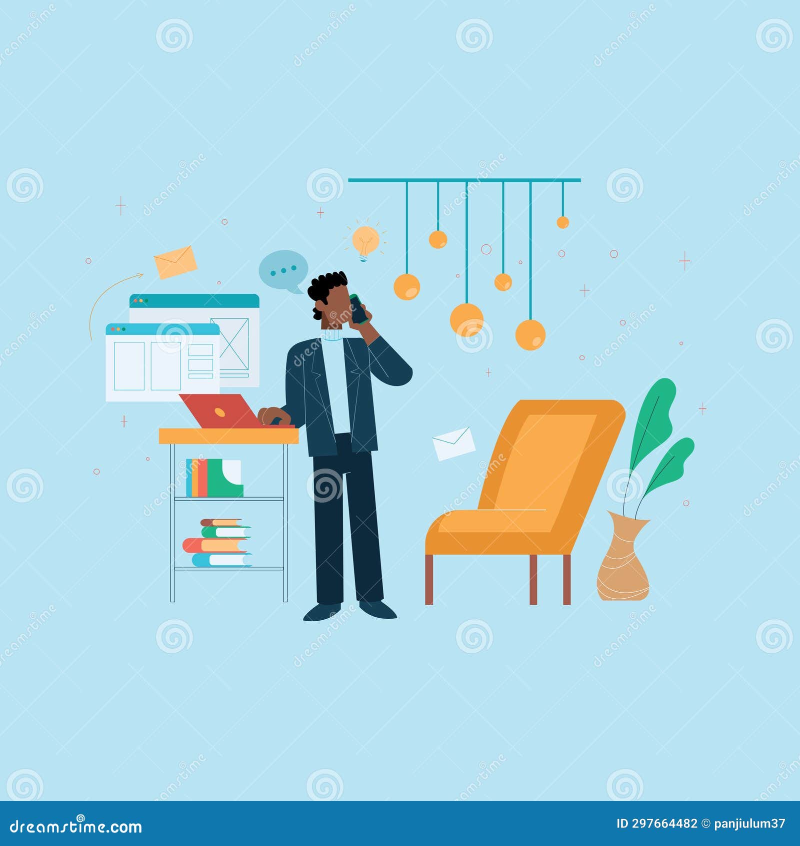 Illustrative Design for Positive Change Vector Art Stock Illustration ...