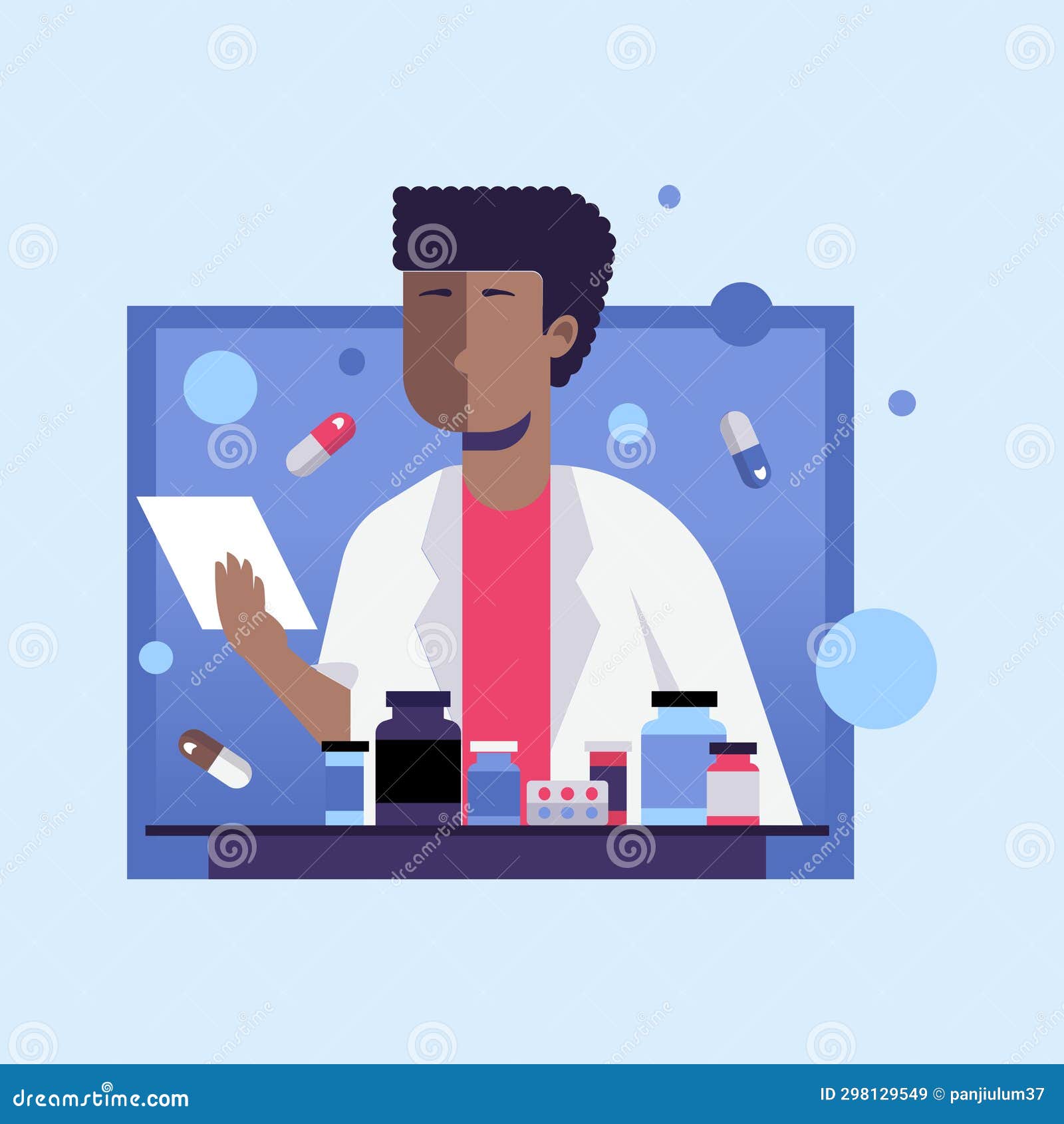 Medical Support Care Man Illustrations Vector Stock Vector ...