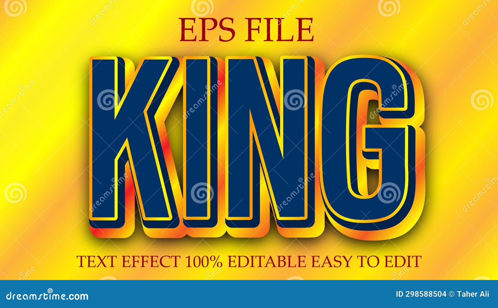 King Text Effect Jpeg File Digital Download Stock Illustration ...