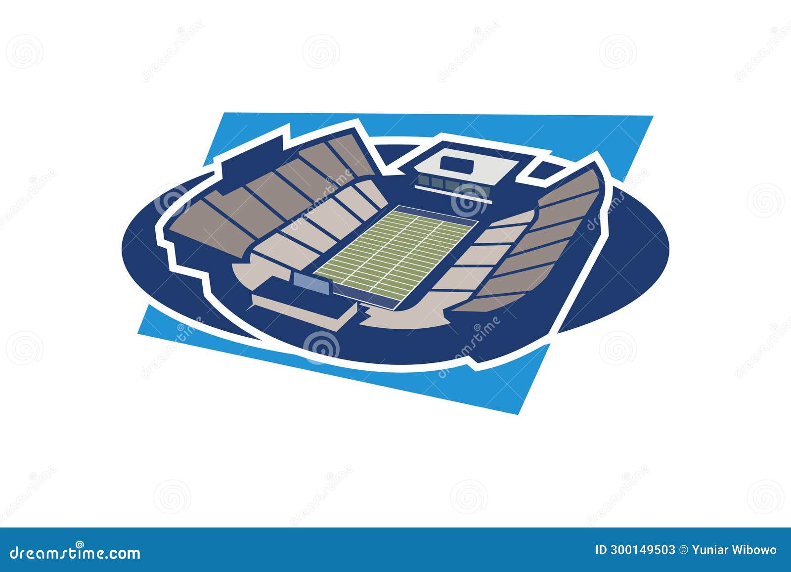 Simple American Football Stadium Icon, Sport Icon, Flat, Football ...