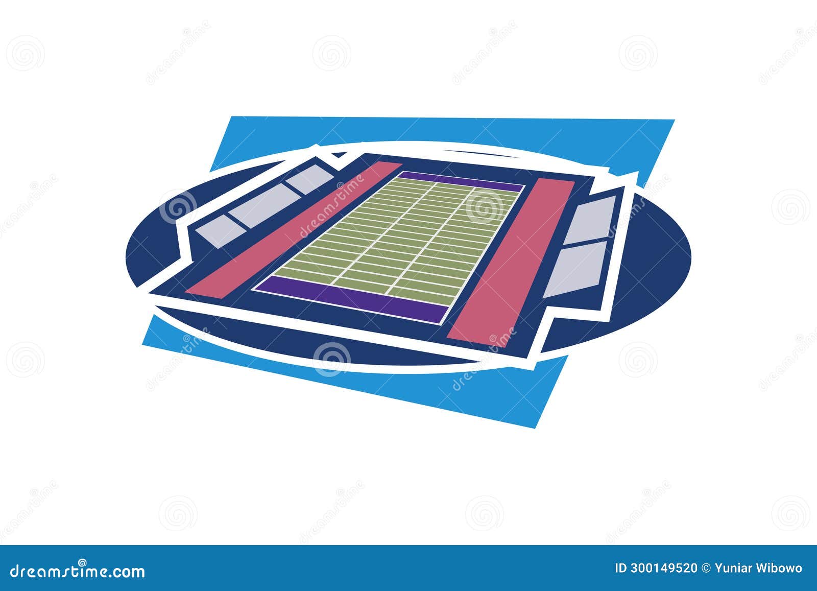 Simple American Football Stadium Icon, Sport Icon, Flat, Football ...