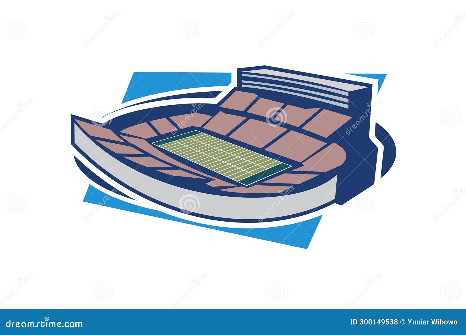 Simple American Football Stadium Icon, Sport Icon, Flat, Football ...