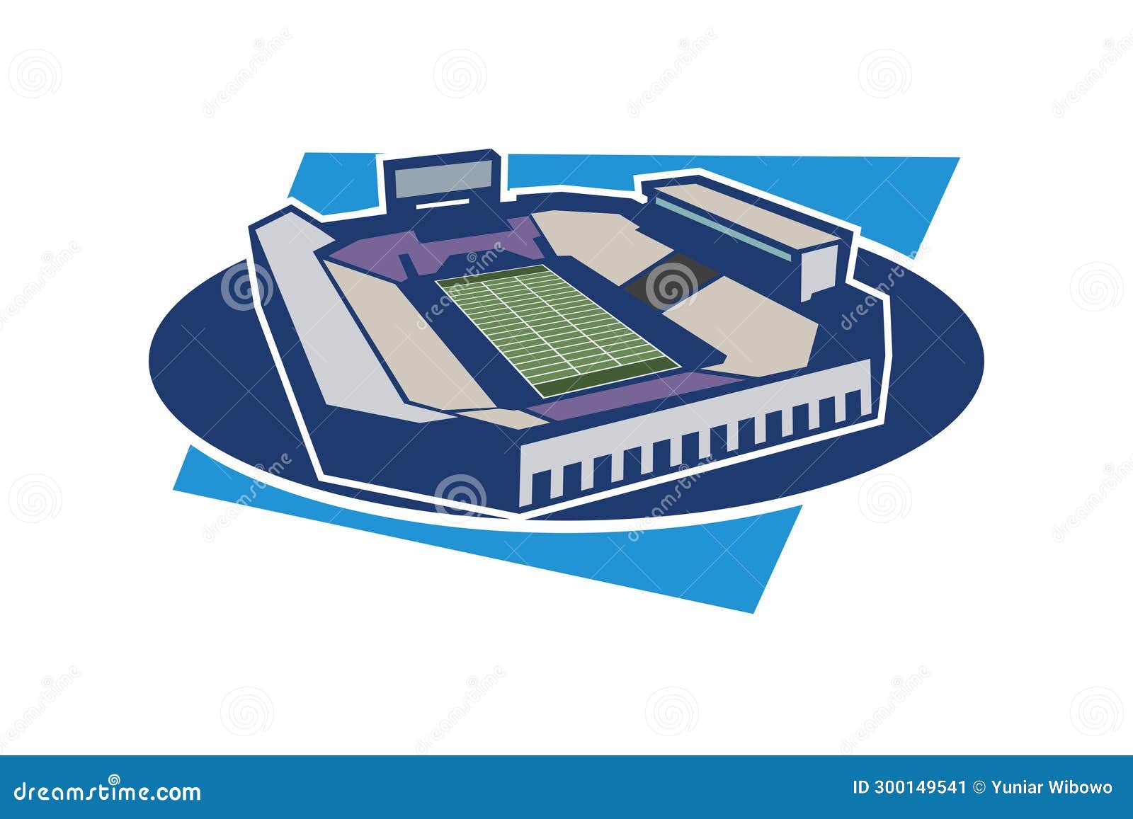 Simple American Football Stadium Icon, Sport Icon, Flat, Football ...
