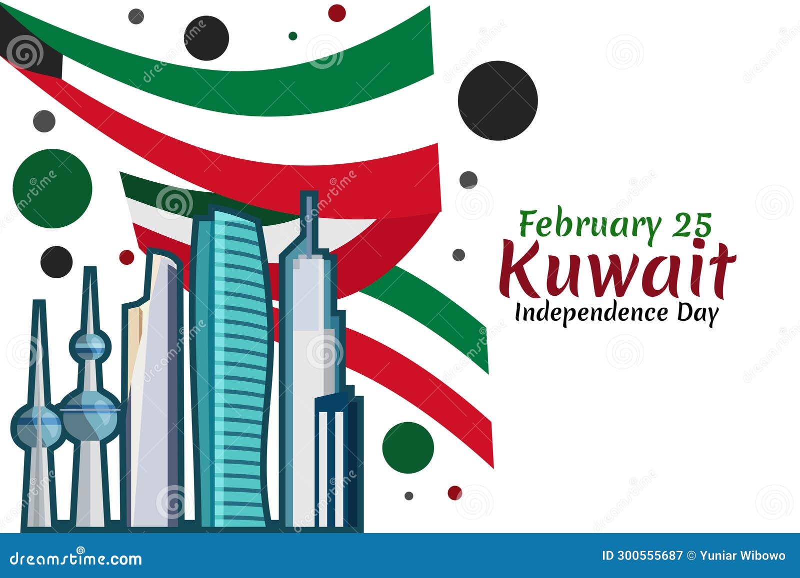 February 25. Independence Day of Kuwait Vector Illustration Stock ...