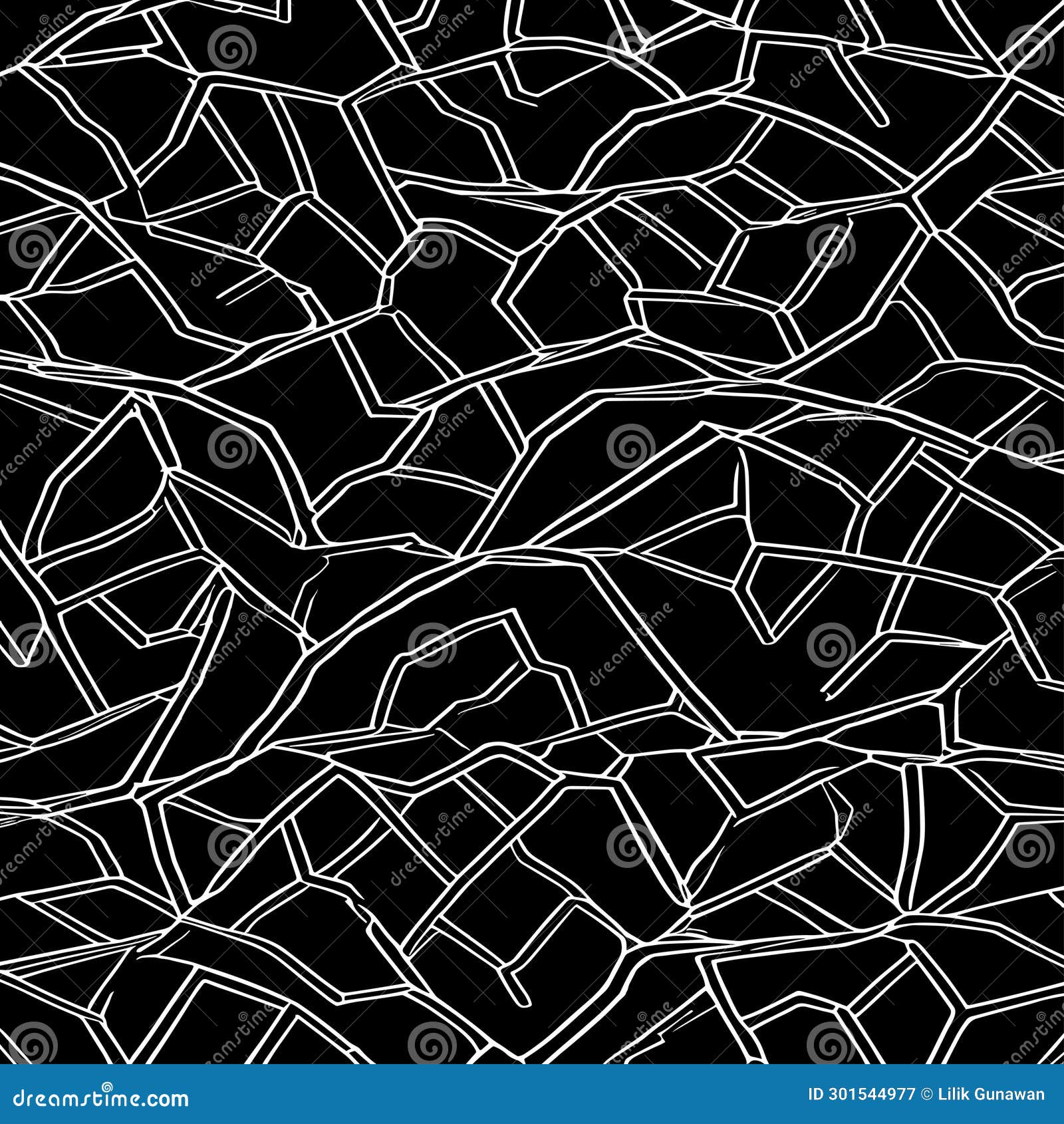 Black and White Abstract Pattern, Background, Small Twig Motif Joined ...