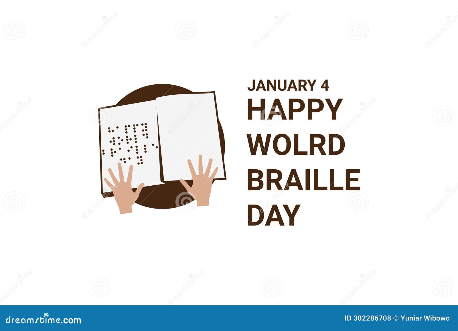 January 4. Happy World Braille Day Vector Illustration Stock Vector ...