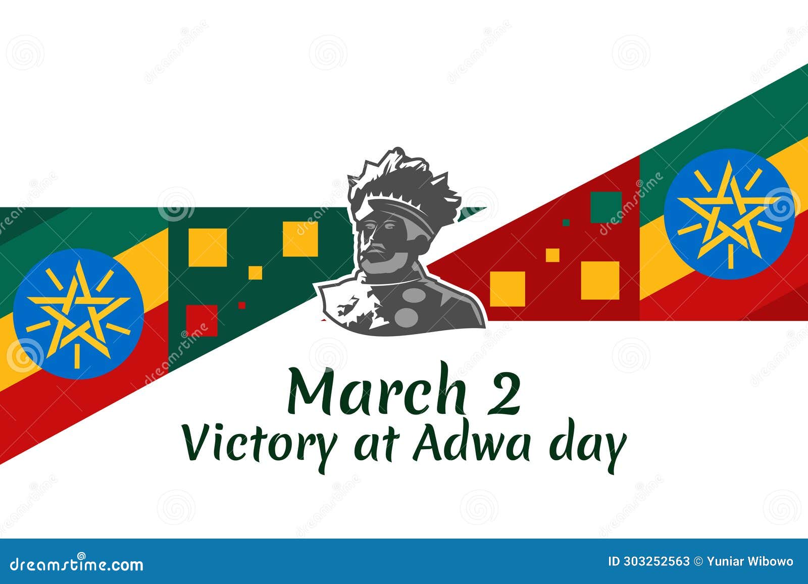 March 2, Victory at Adwa Day. Public Holidays in Ethiopia Vector ...