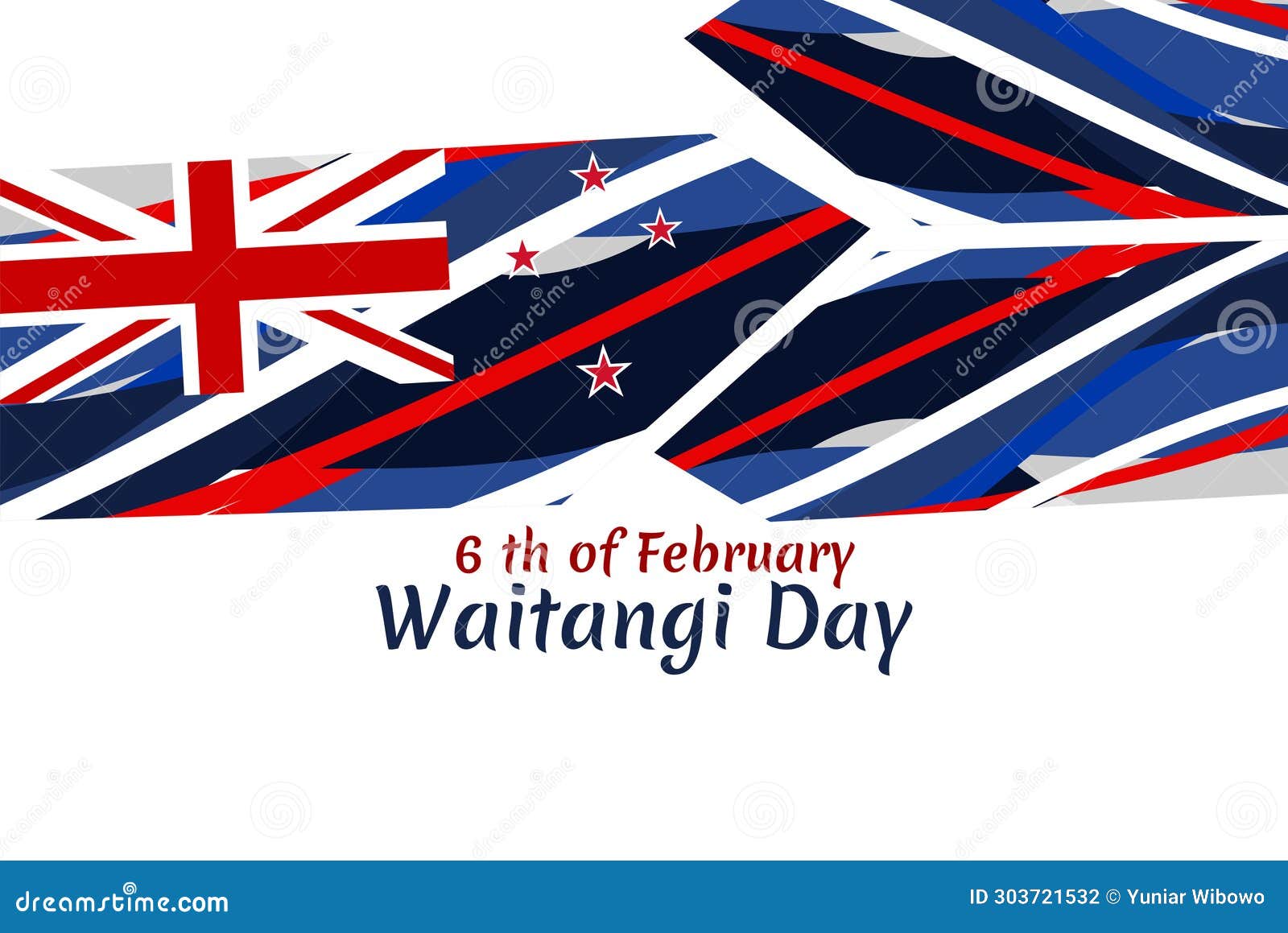 February 6, Happy Waitangi Day (New Zealand National Day) Vector ...