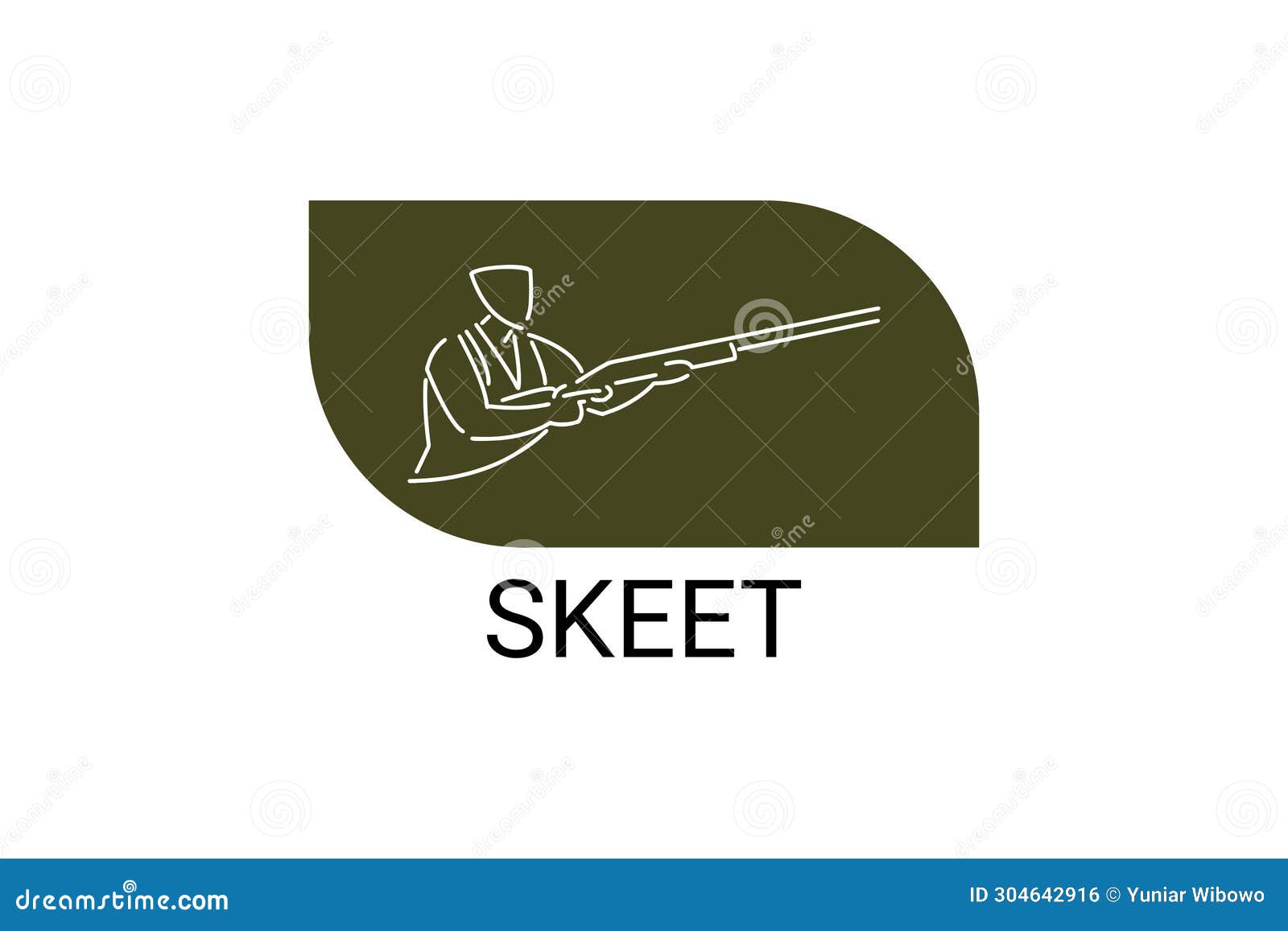 Skeet Sport Vector Line Icon. an Athlete Posing for a Shot Stock Vector ...