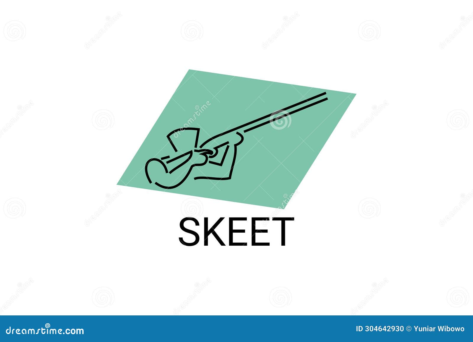 Skeet Sport Vector Line Icon. an Athlete Posing for a Shot Stock Vector ...