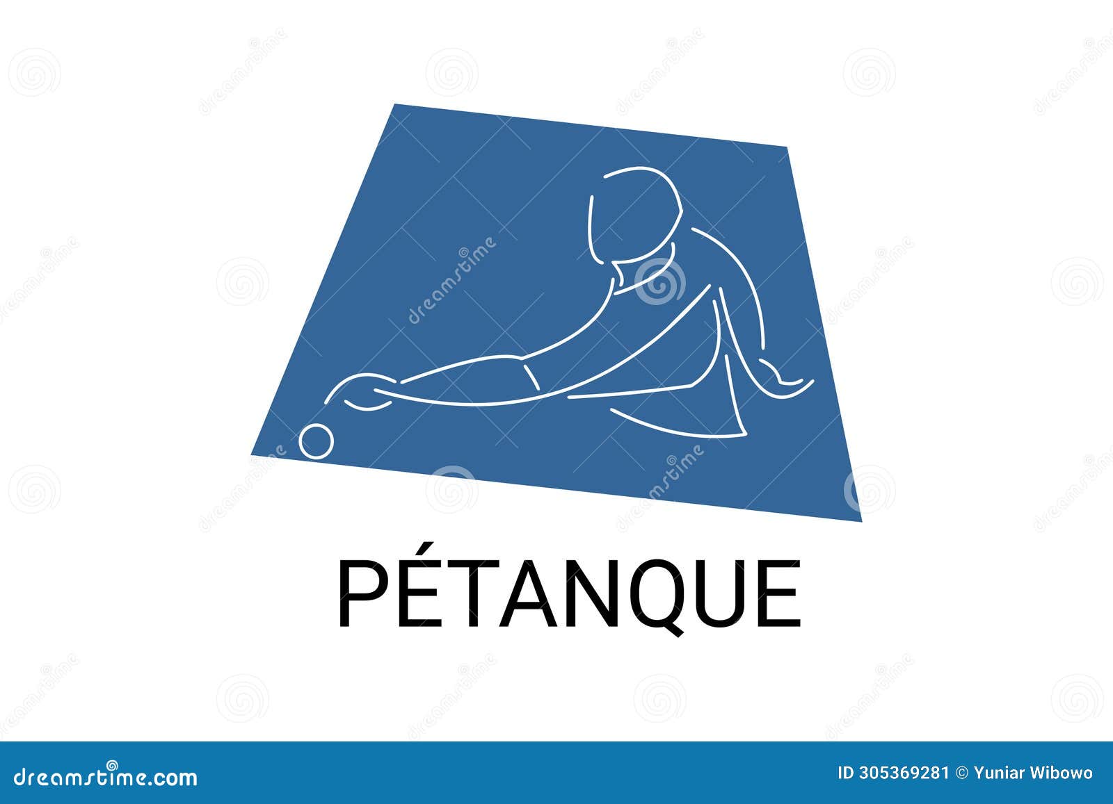 Petanque Sport Vector Line Icon. Practice Petanque Stance Stock Vector ...