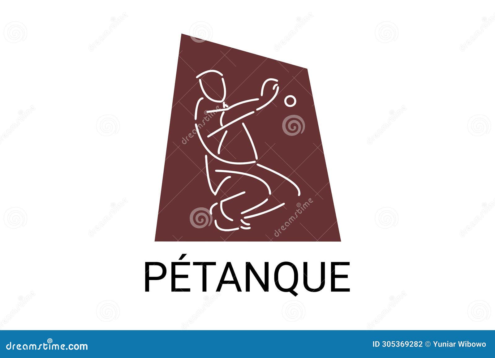 Petanque Sport Vector Line Icon. Practice Petanque Stance Stock ...