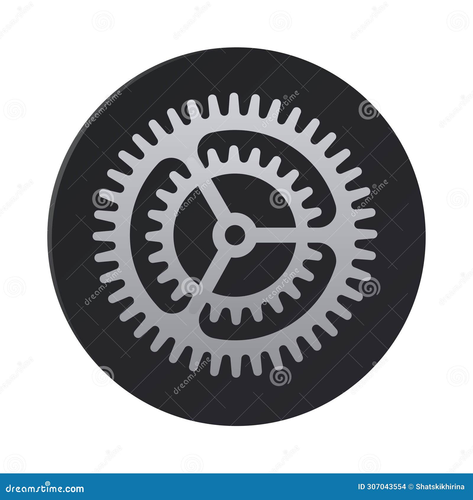 Settings App Round Icon. Apple Vision Pro Icon Stock Vector ...