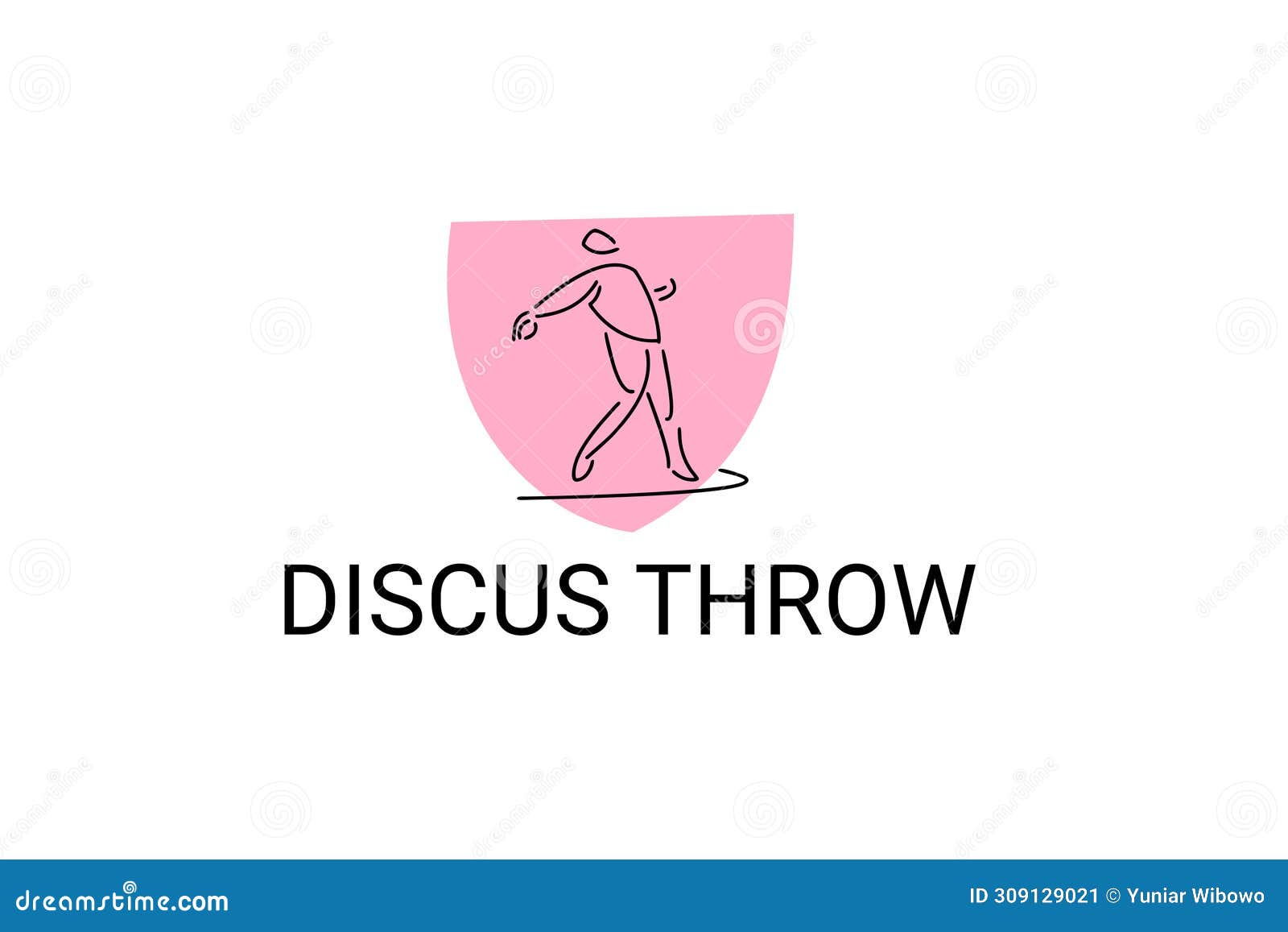 Discus Throw Sport Vector Line Icon. Discus Throw Stance Stock Vector ...