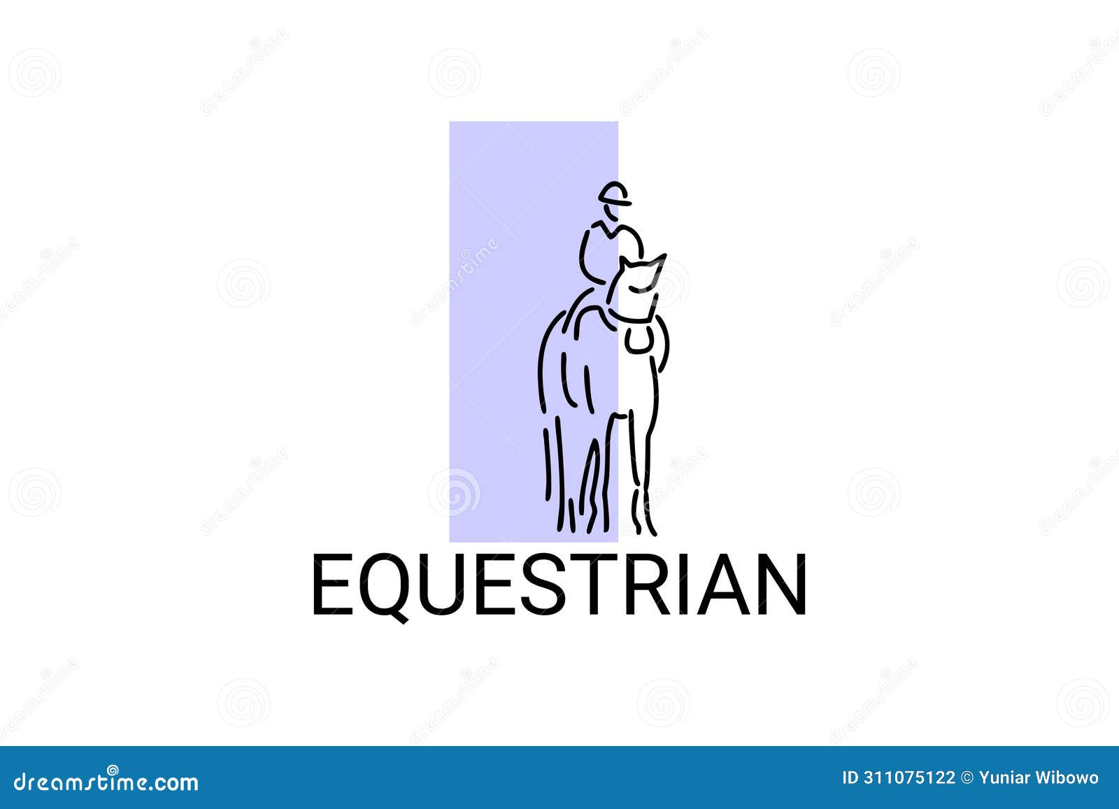 Equestrian Sport Vector Line Icon. Athlete Riding a Horse Sport ...