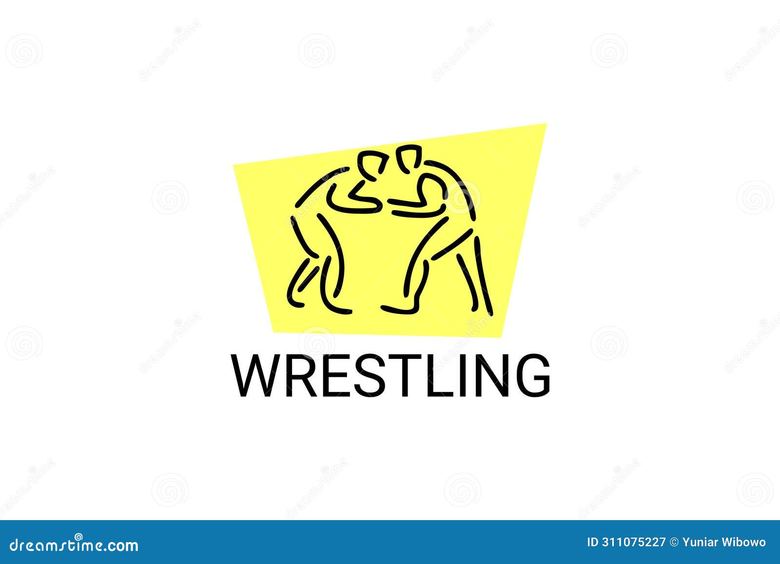 Wrestling Sport Vector Line Icon. Athlete Fight with Wrestling Style ...