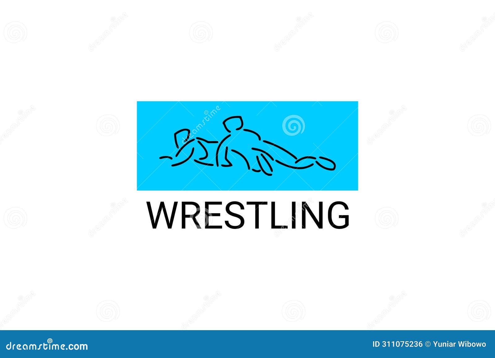 Wrestling Sport Vector Line Icon. Athlete Fight with Wrestling Style ...