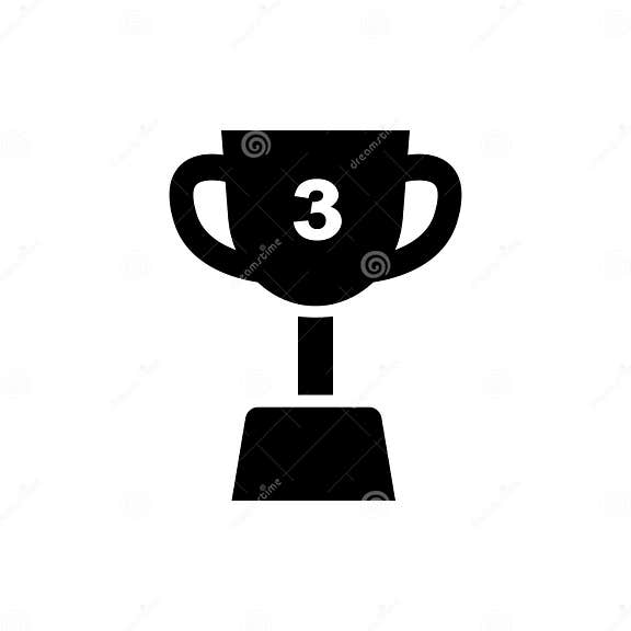 3rd Place Trophy, Bronze Medal Trophy. Stock Vector - Illustration of ...