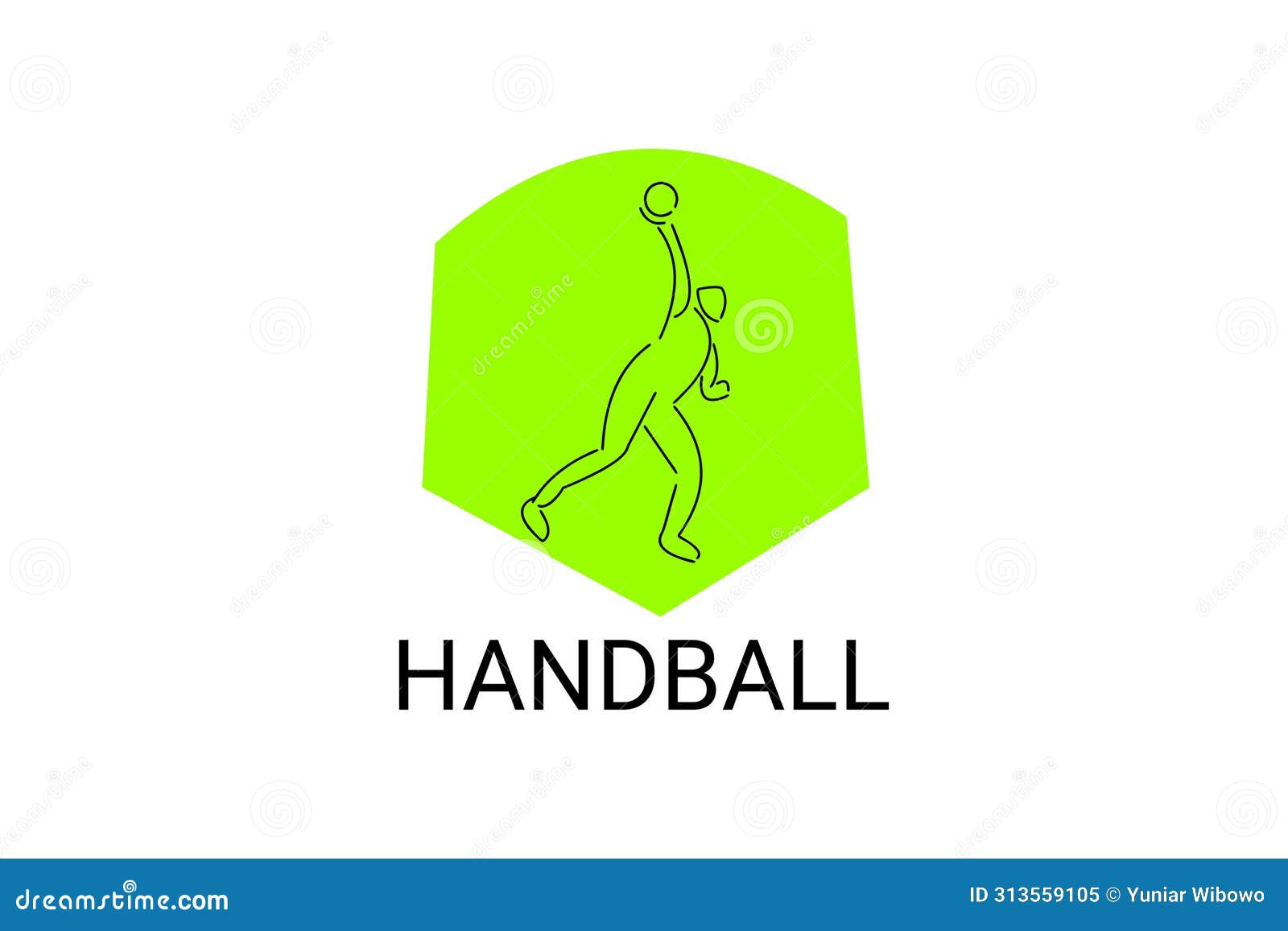 Handball Symbol Sport Vector Line Icon. Handball Player Symbol Stock ...