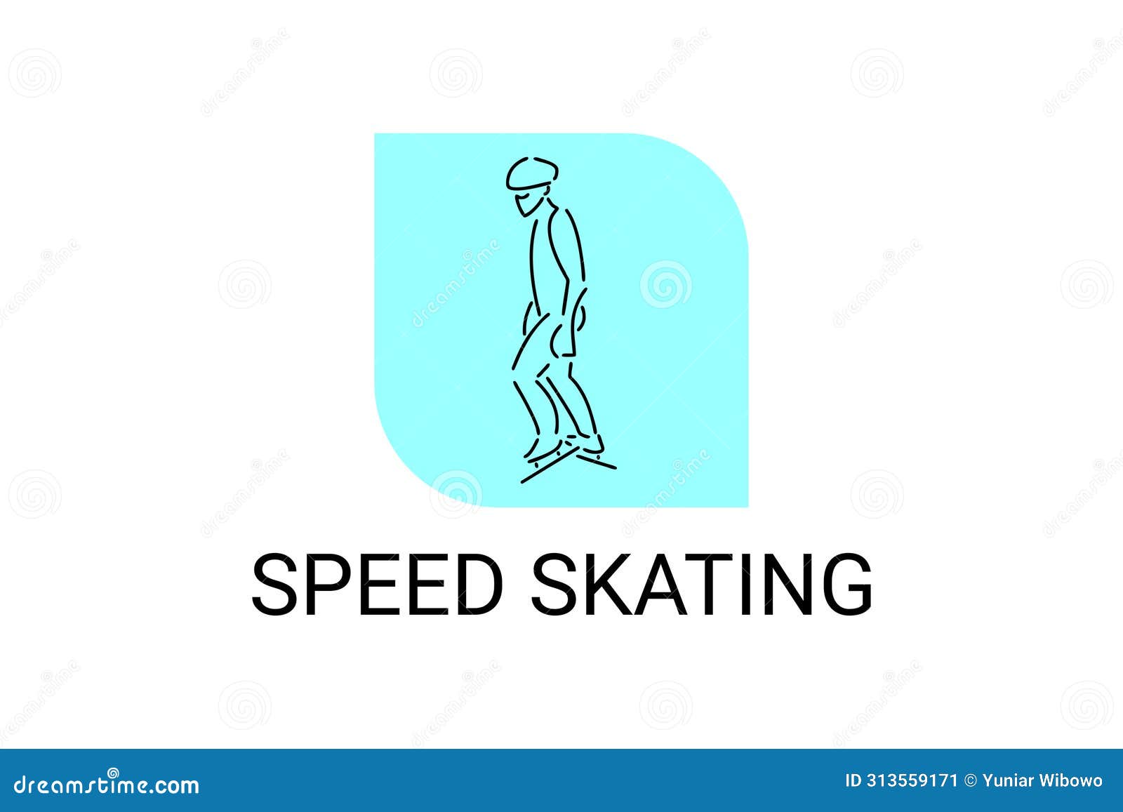 Speed Skating Vector Line Icon. Skate on Ice, Practice Speed Skating ...