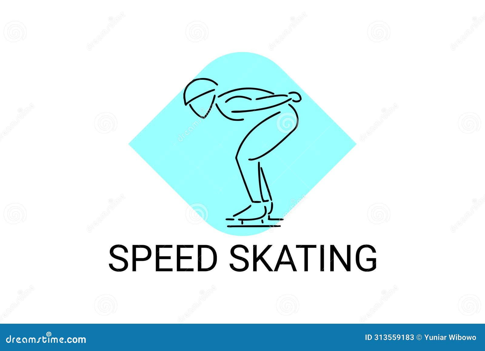Speed Skating Vector Line Icon. Skate on Ice, Practice Speed Skating ...
