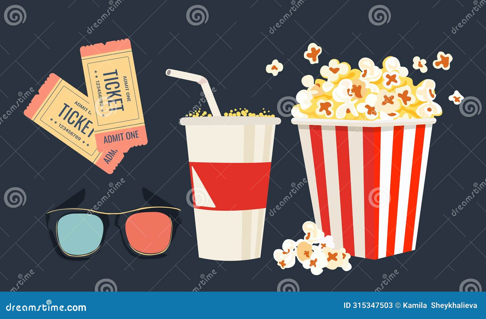 Set of icons for cinema stock vector. Illustration of energy - 315347503